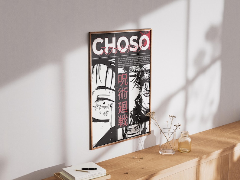 Choso Jujutsu Kaisen Poster, Anime Wall Art Print, Dark Manga Decor ...