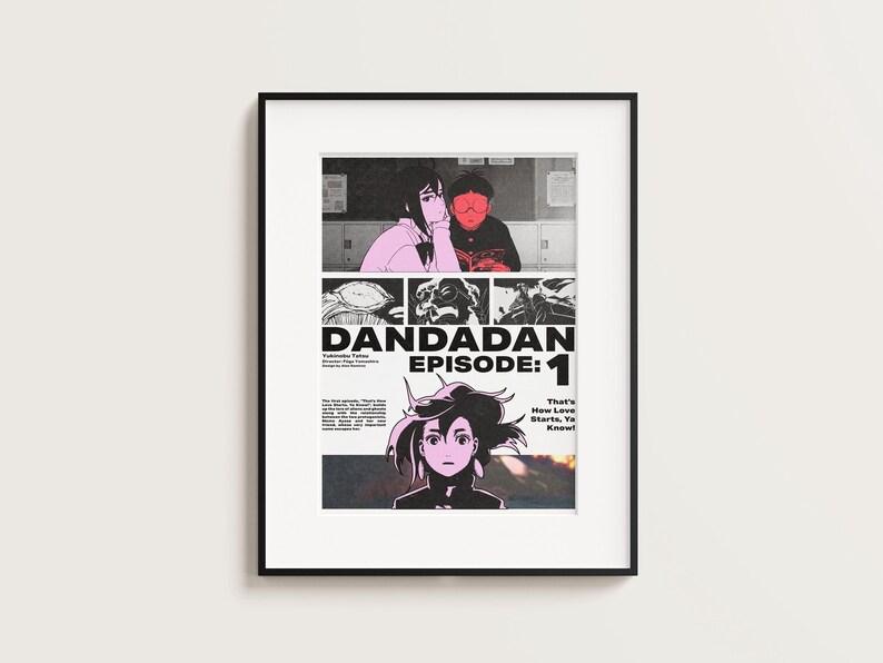 Dandadan Anime Poster | Episode 1 Manga Wall Art | Dark Anime Aesthetic ...