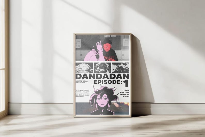 Dandadan Anime Poster | Episode 1 Manga Wall Art | Dark Anime Aesthetic ...