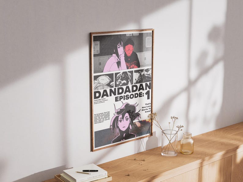 Dandadan Anime Poster | Episode 1 Manga Wall Art | Dark Anime Aesthetic ...