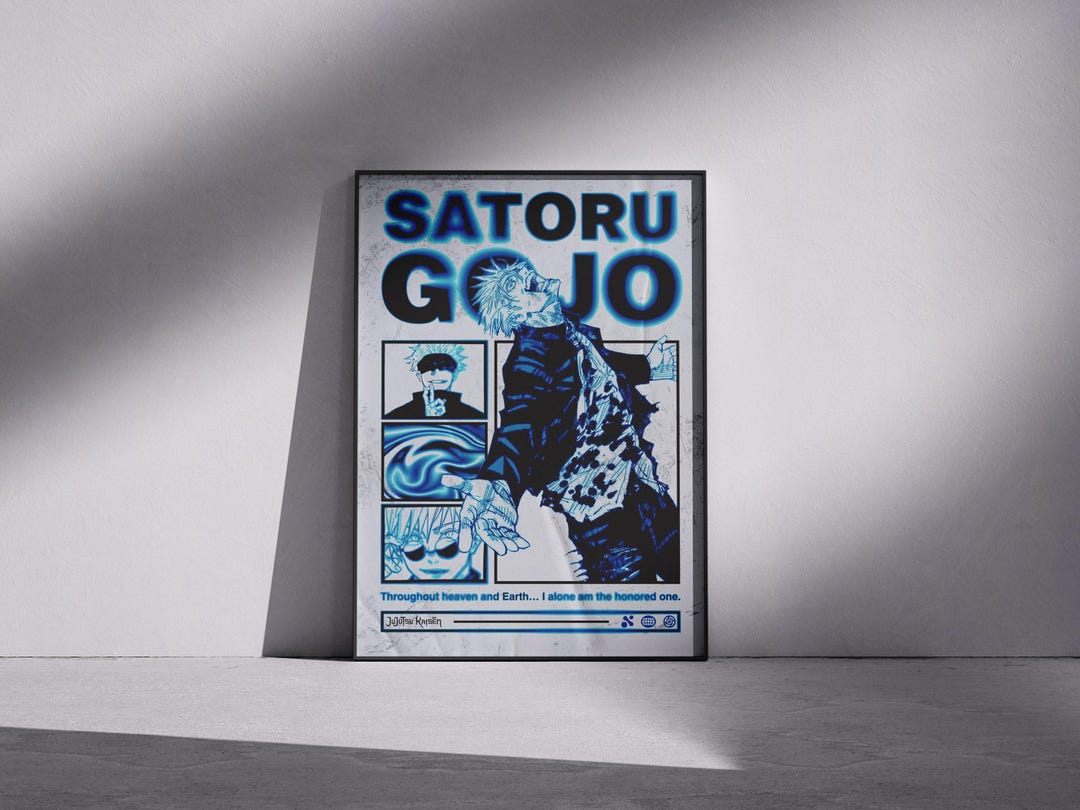 Jujutsu Kaisen Gojo Satoru Poster, Wall Art, Anime Gojo Print, Gojo ...