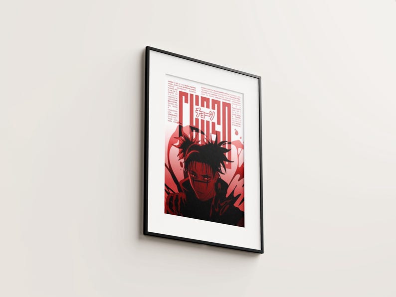 Choso Jujutsu Kaisen Poster, Anime Wall Art Print, Dark Manga Decor ...