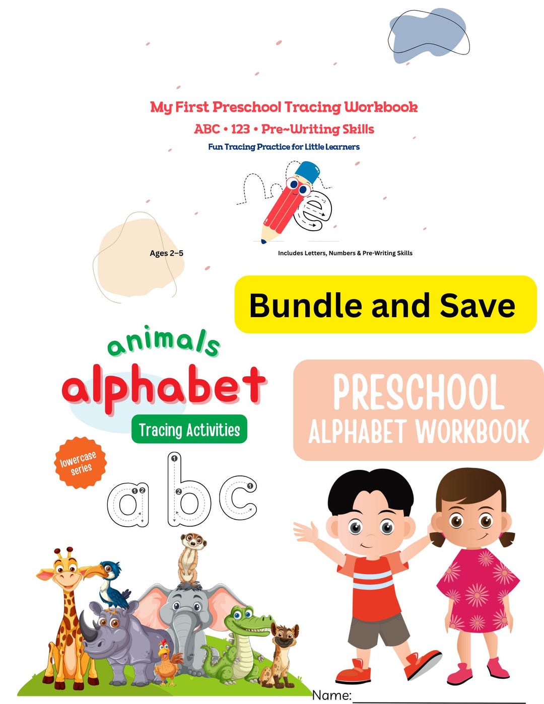 Preschool Learning Mega Bundle | ABC, Numbers Tracing | Printable iPad ...