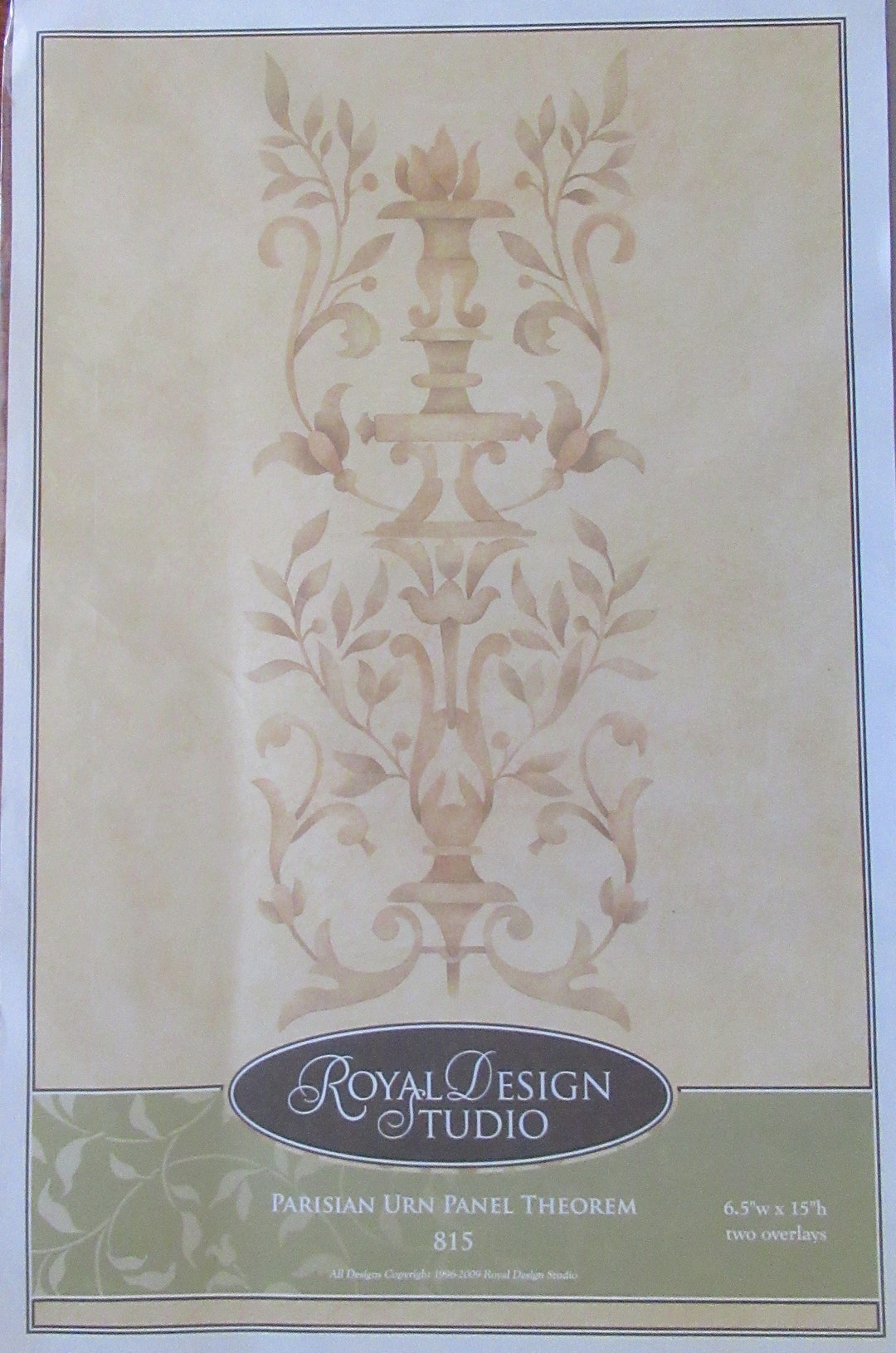 Stencil "parisian Urn Panel Theorem" ~ 1996-2009 ~ Use on Wall ...