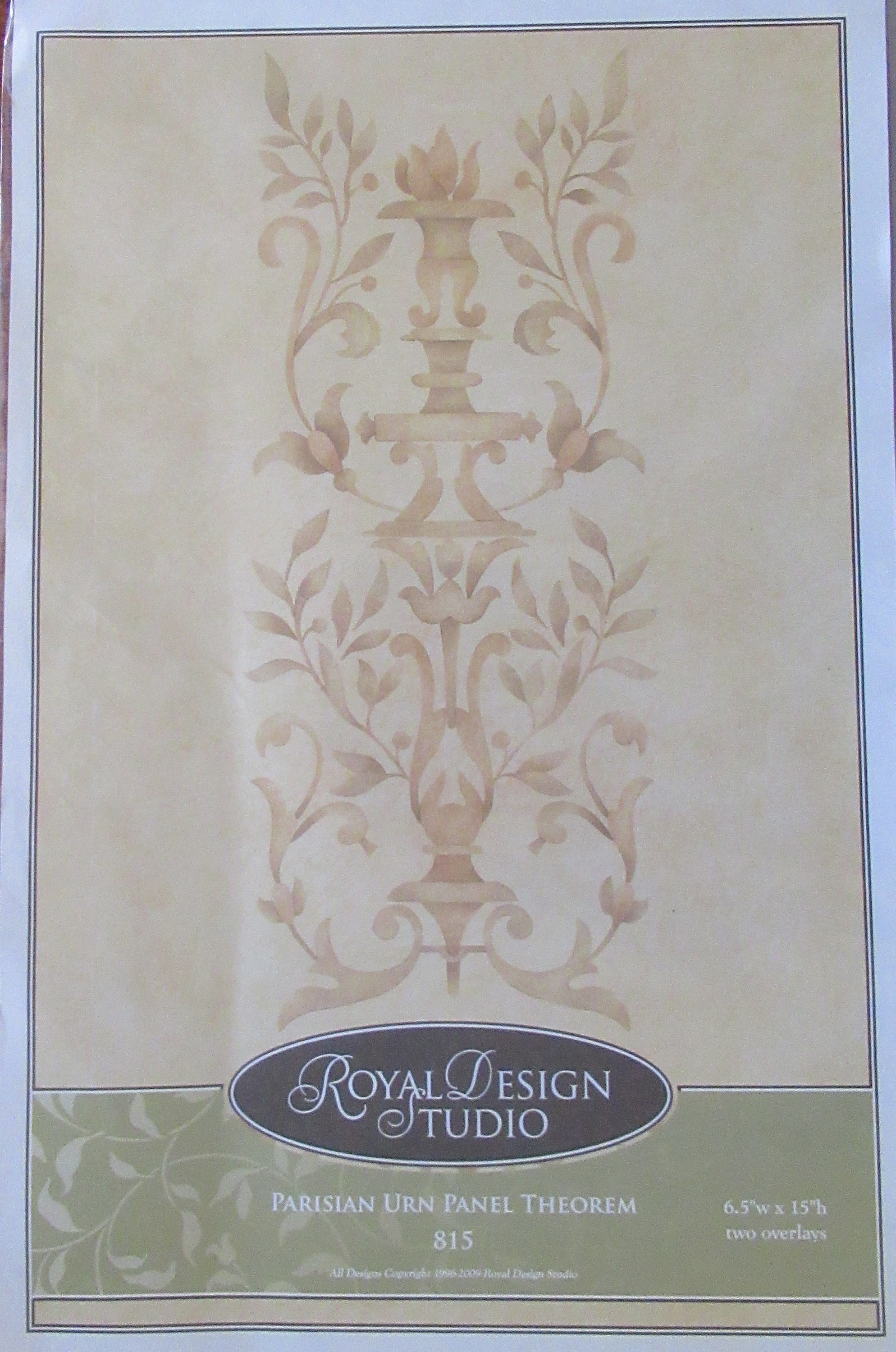 Stencil parisian Urn Panel Theorem 1996-2009 - Etsy