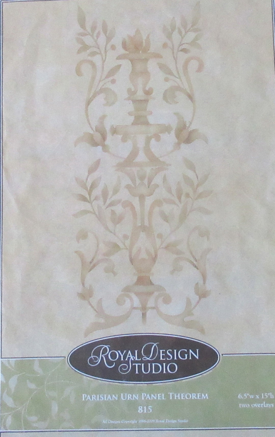 Stencil parisian Urn Panel Theorem 1996-2009 - Etsy