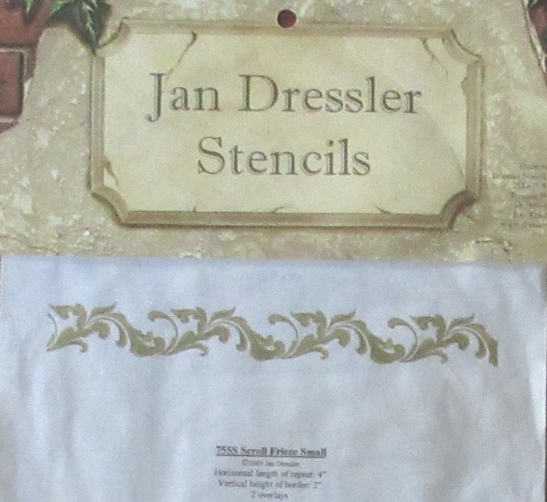 Jan Dressler Stencil scroll Frieze Small 755S From 2003 Never Opened or ...
