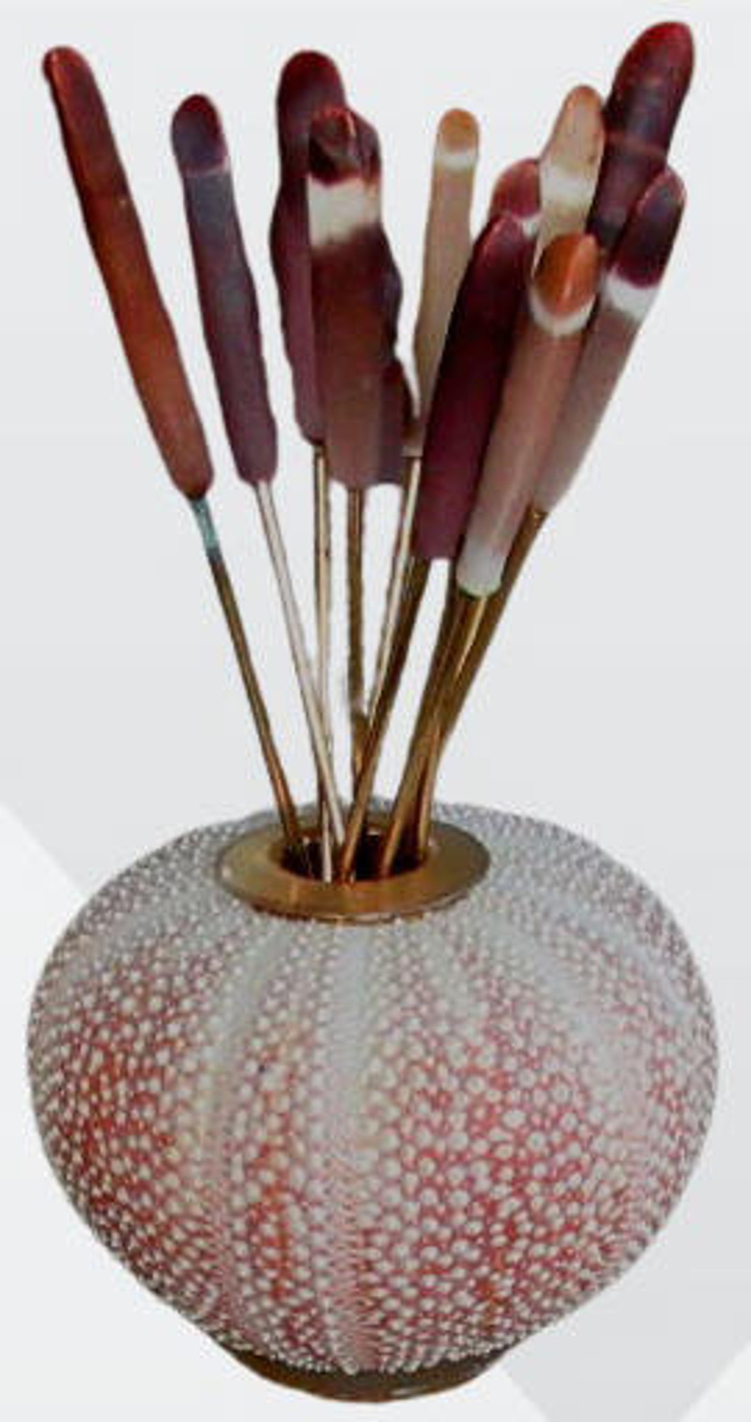 Sea Urchin Brass Seafood Forks ~ Sea Urchin Spine Fork Handles ...