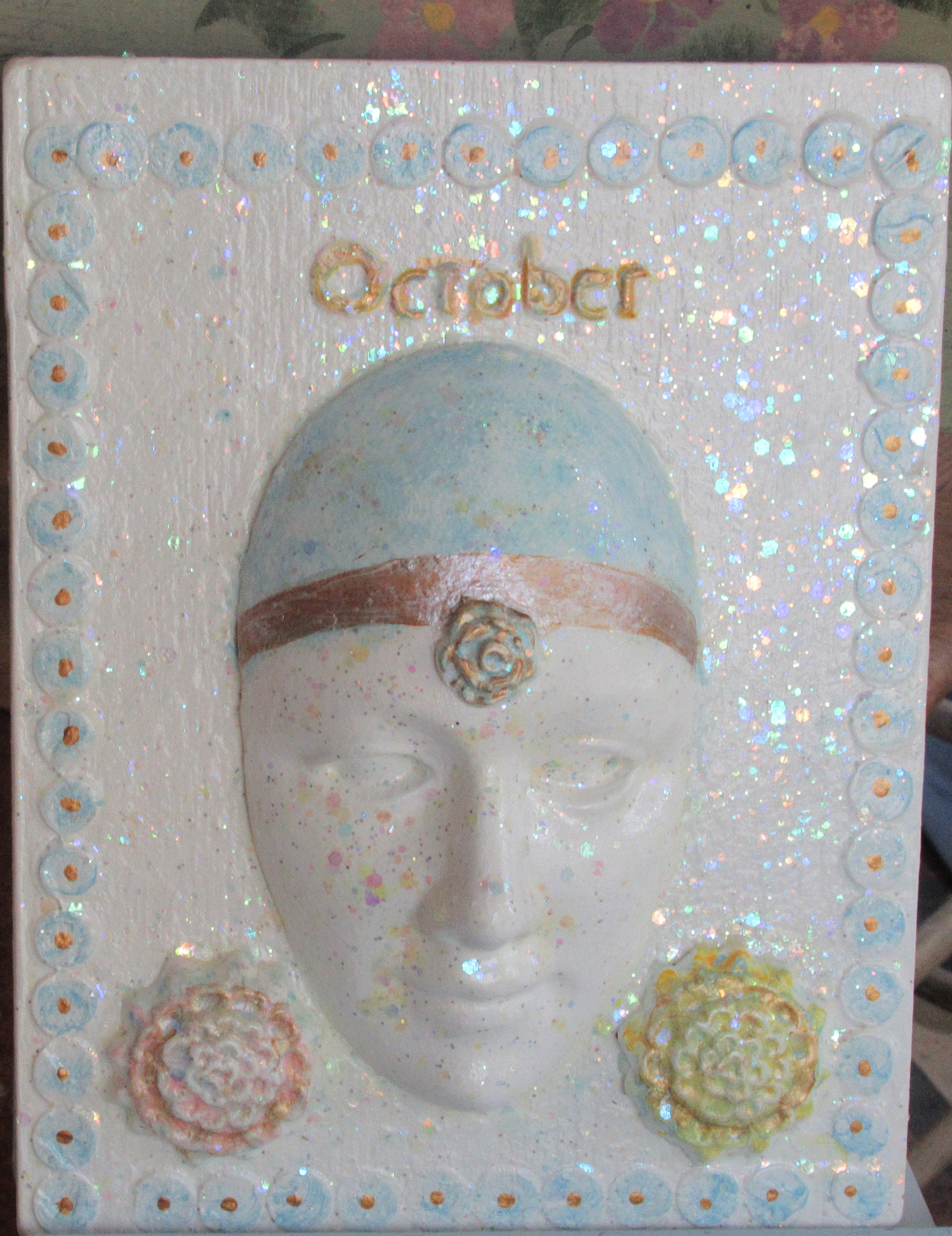 Rustic Craft With Sparkly Face Mold ~ October ~ Sparkly ~ 8"x10" - Etsy