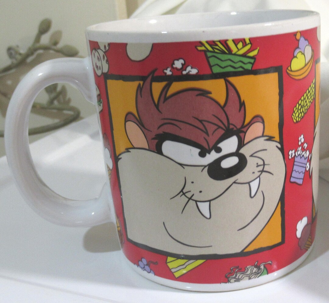 Tasmanian Devil Beverage Mug Vintage 1990s 12 Oz 3 1/2h X 3opening - Etsy