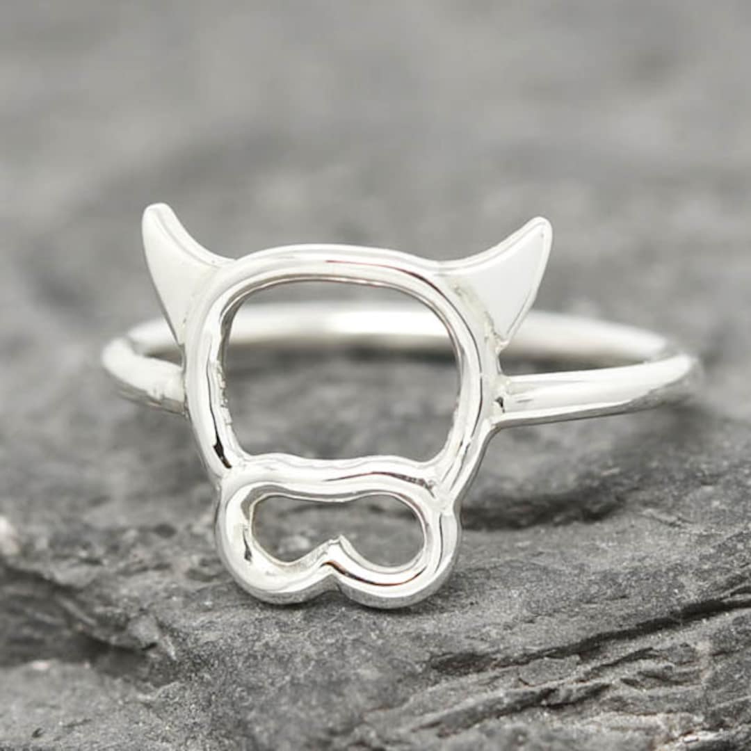 Cow Ring Cow Jewelry Cow Accessories 925 Sterling Silver Ring - Etsy Canada