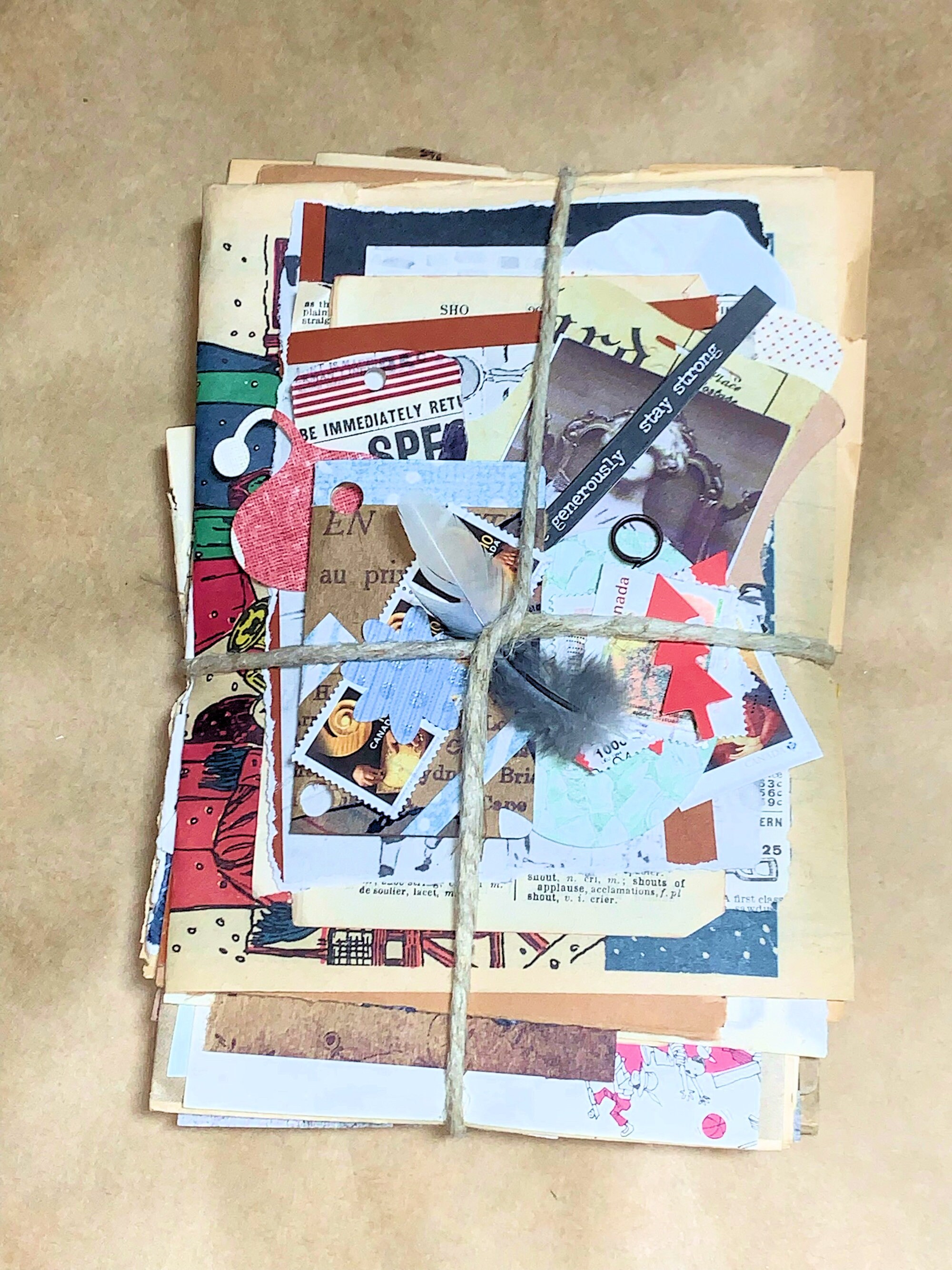 Mini Paper Bundle Scrap Paper Craft Paper Embellishments - Etsy