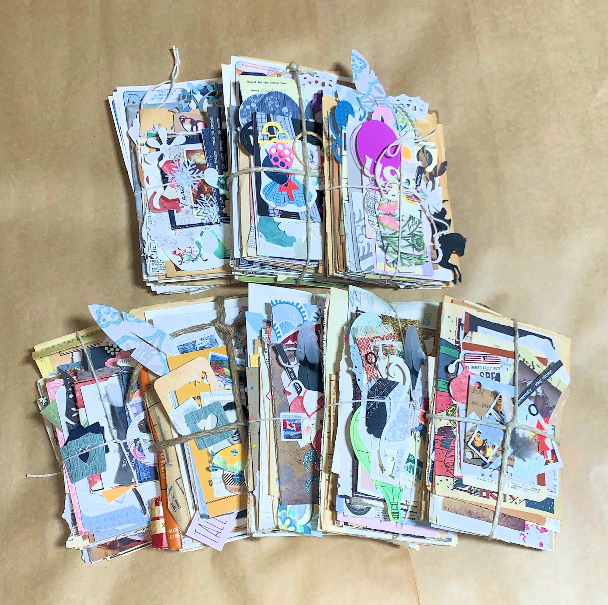 Mini Paper Bundle Scrap Paper Craft Paper Embellishments - Etsy