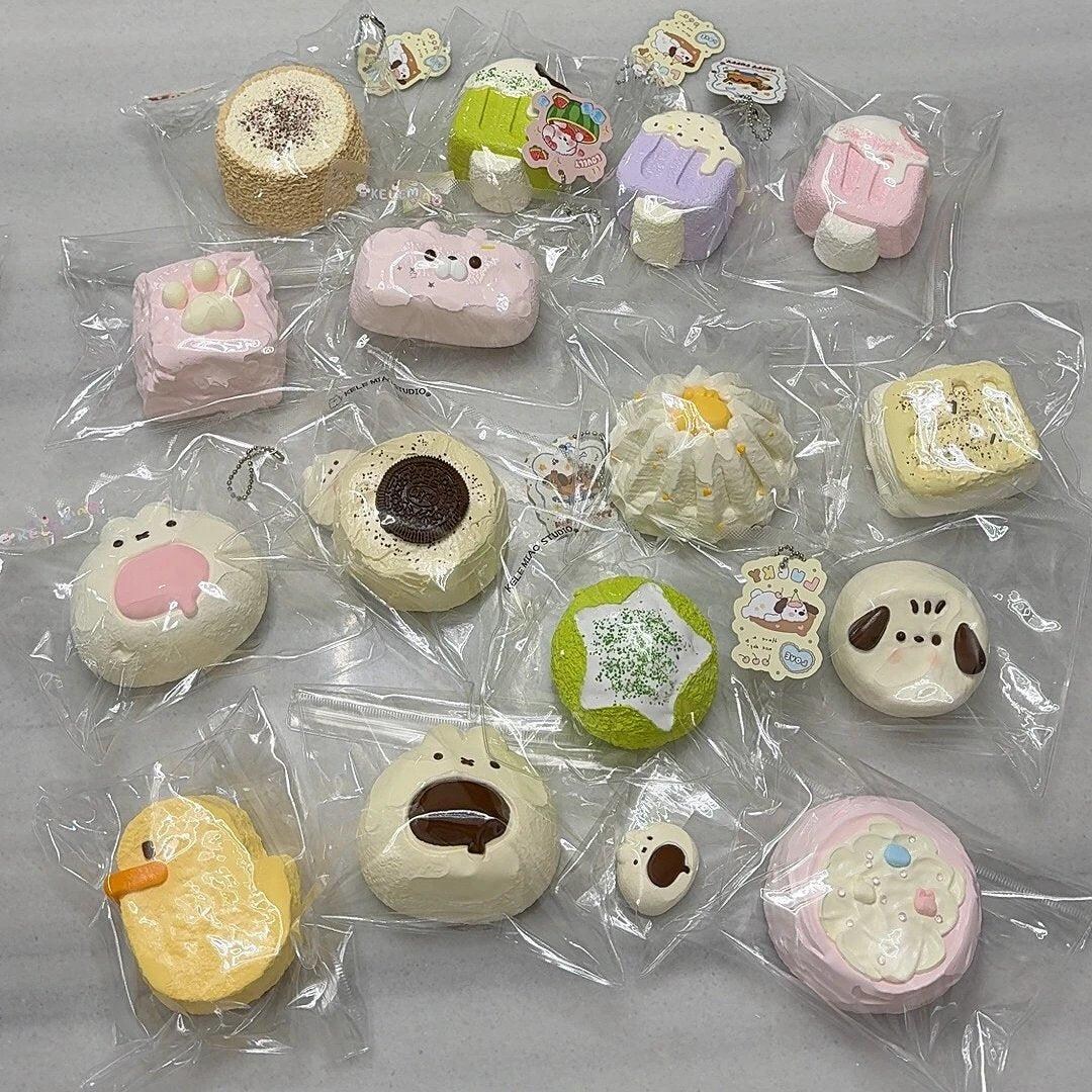 Realistic Bakery Squishy Collection | Cake Slice & Matcha Dessert ...