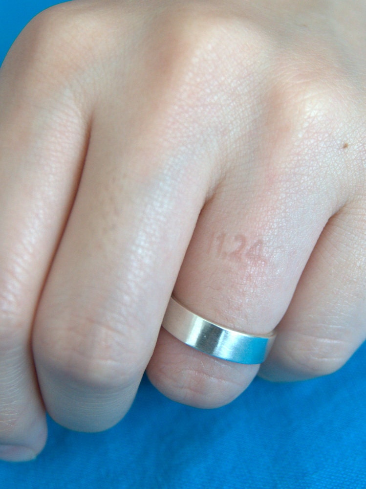 Anniversary remember ring of Imprint Ring for Wedding | Etsy