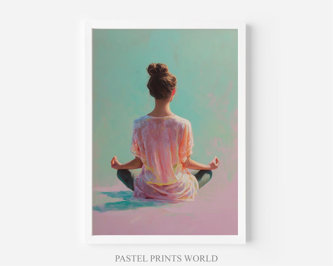Yoga Meditation Posture - Printable Zen Art, Modern Minimalist Wall ...