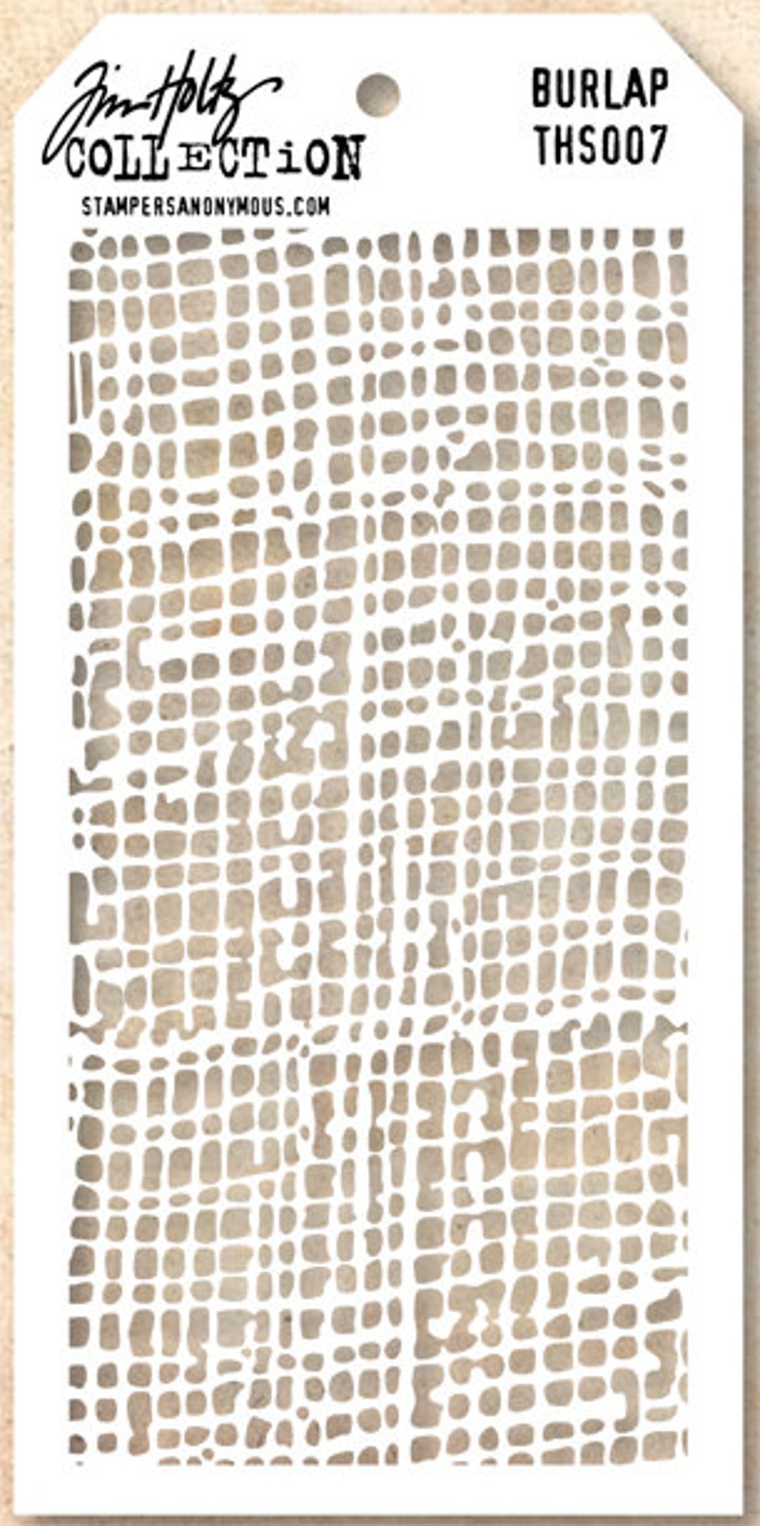 BURLAP LAYERING STENCIL by Tim Holtz - Etsy