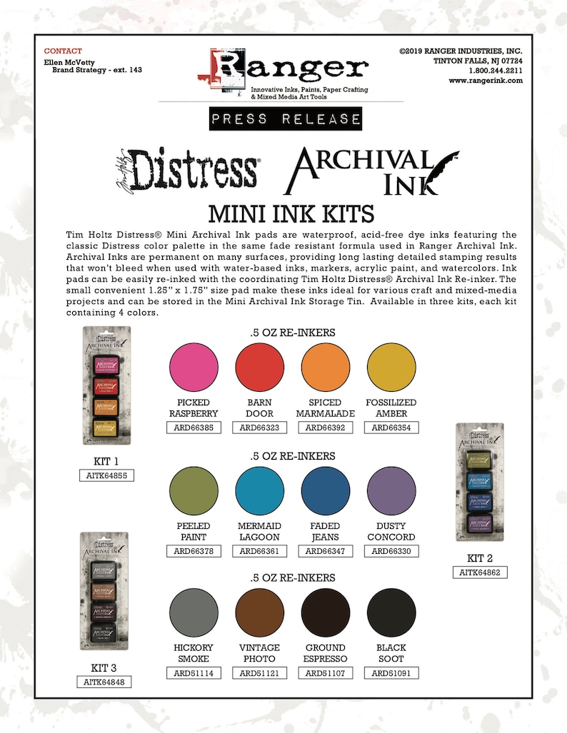 Tim Holtz Mini Distress Archival Ink Pad Kits Your Choice | Etsy