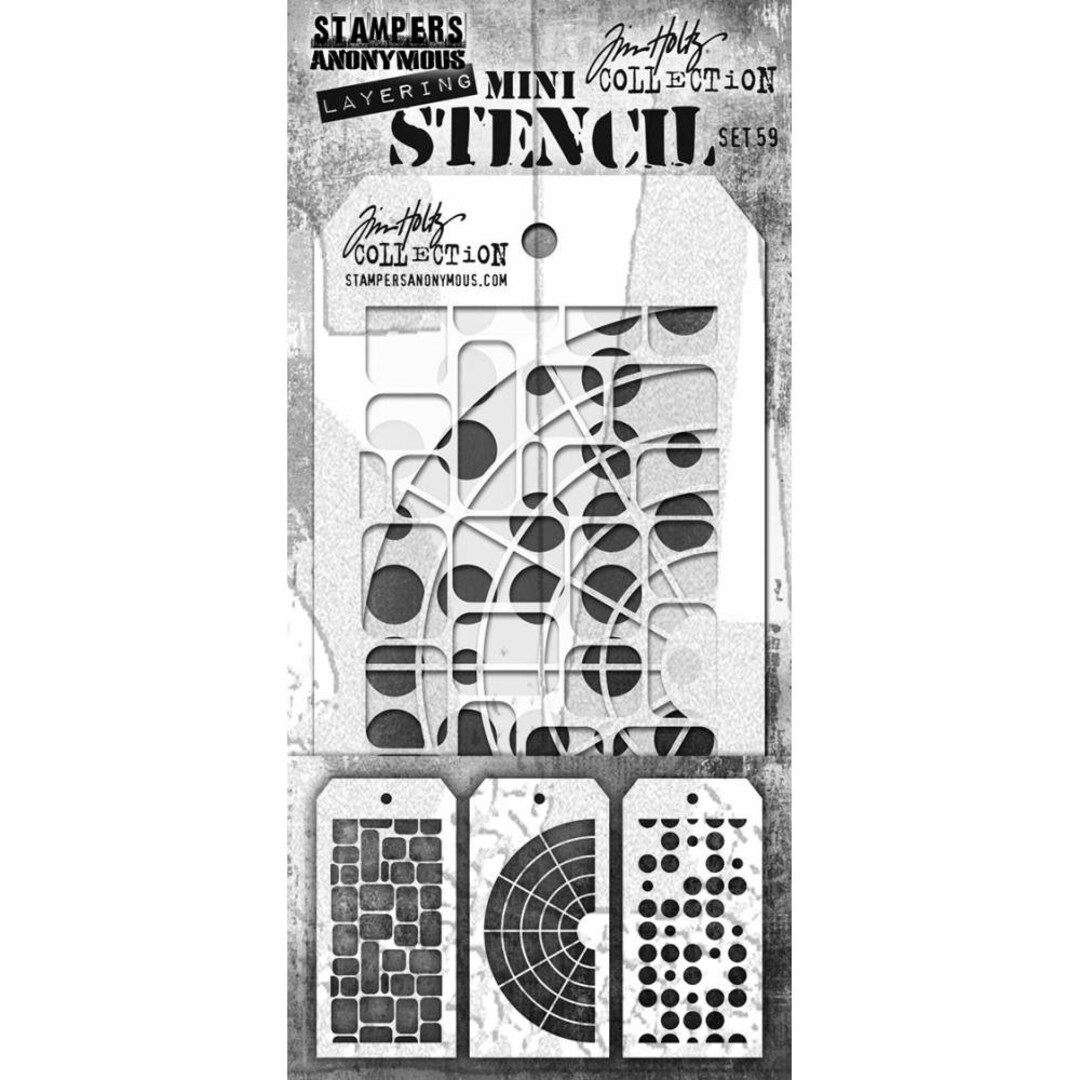 Tim Holtz Mini Layered Stencil Set 3/pkg by Tim Holtz - MTS059 - Spots ...