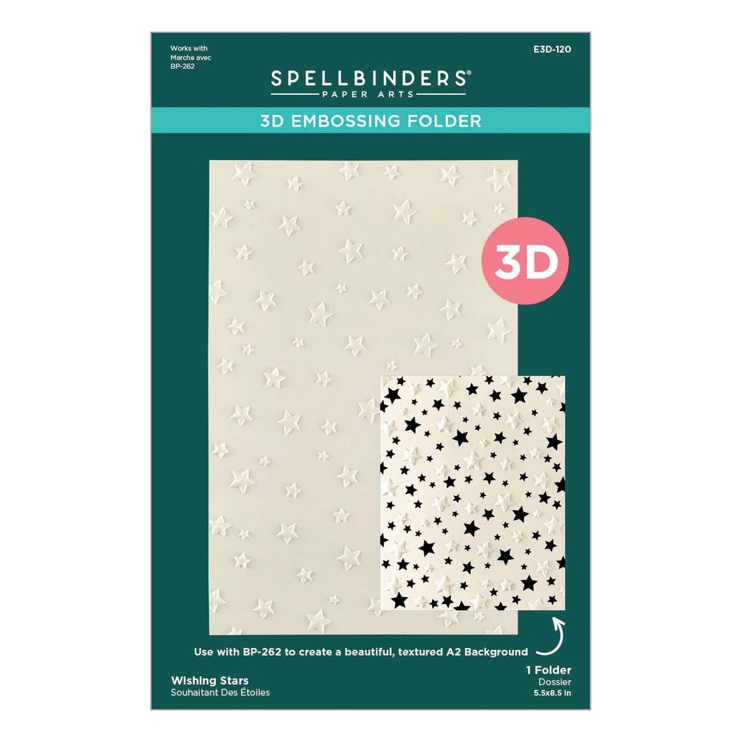 Spellbinders Wishing and Falling Stars 3D Embossing Folder and ...