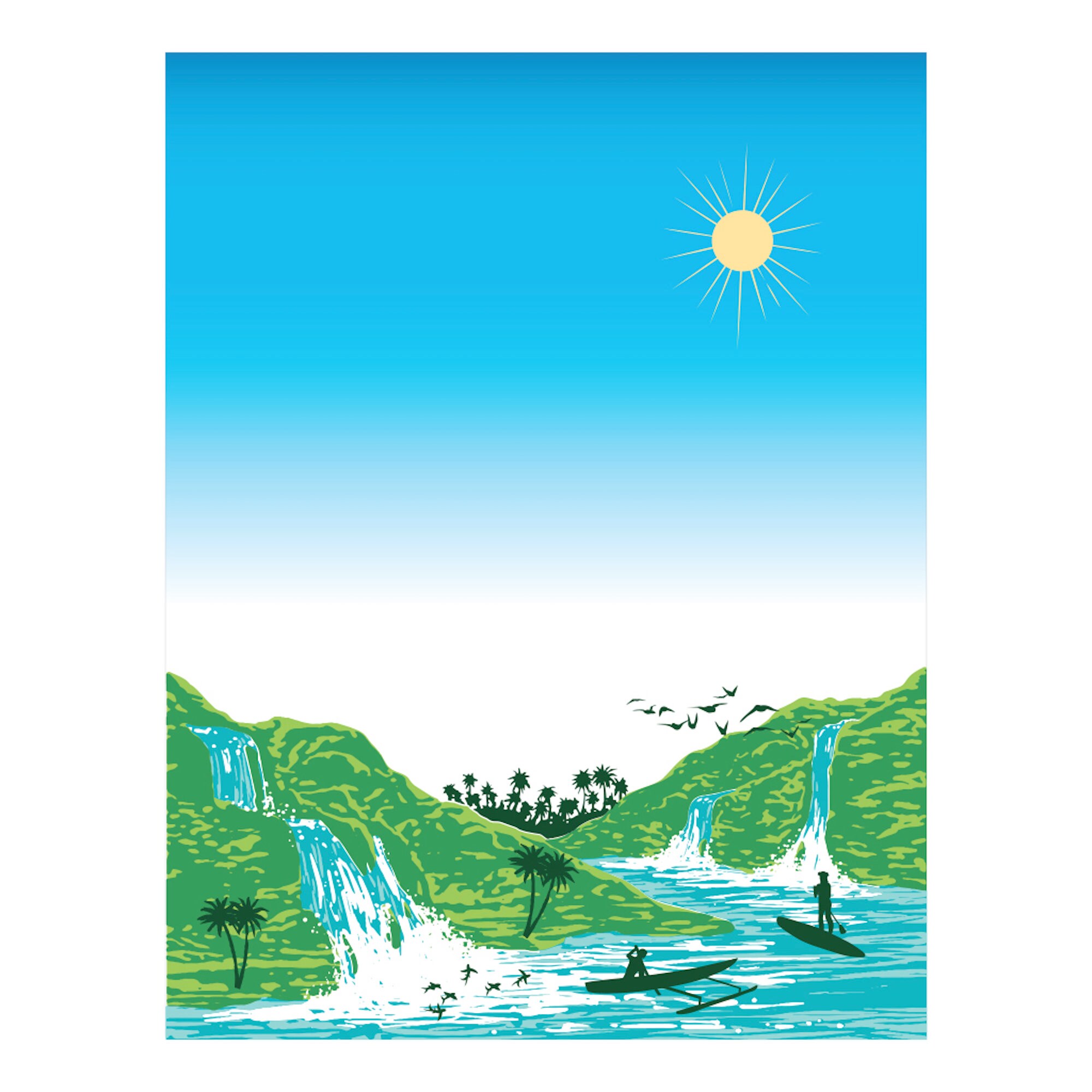 Hero Arts Waterfall Heroscape Combo CM513/DI868 | Etsy