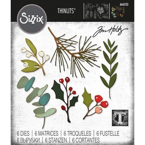 Tim Holtz Sizzix Thinlits Die Set 6PK Festive Gatherings by Tim Holtz 666333 - Etsy