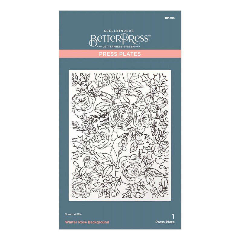 Spellbinders Winter Rose Background Betterpress and Stencil Bundle From ...