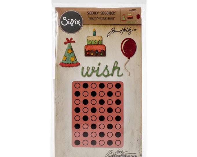 Tim Holtz Sizzix Thinlits Die Set and Embossing Folder - Original Sidekick BIRTHDAY 662703 - Etsy