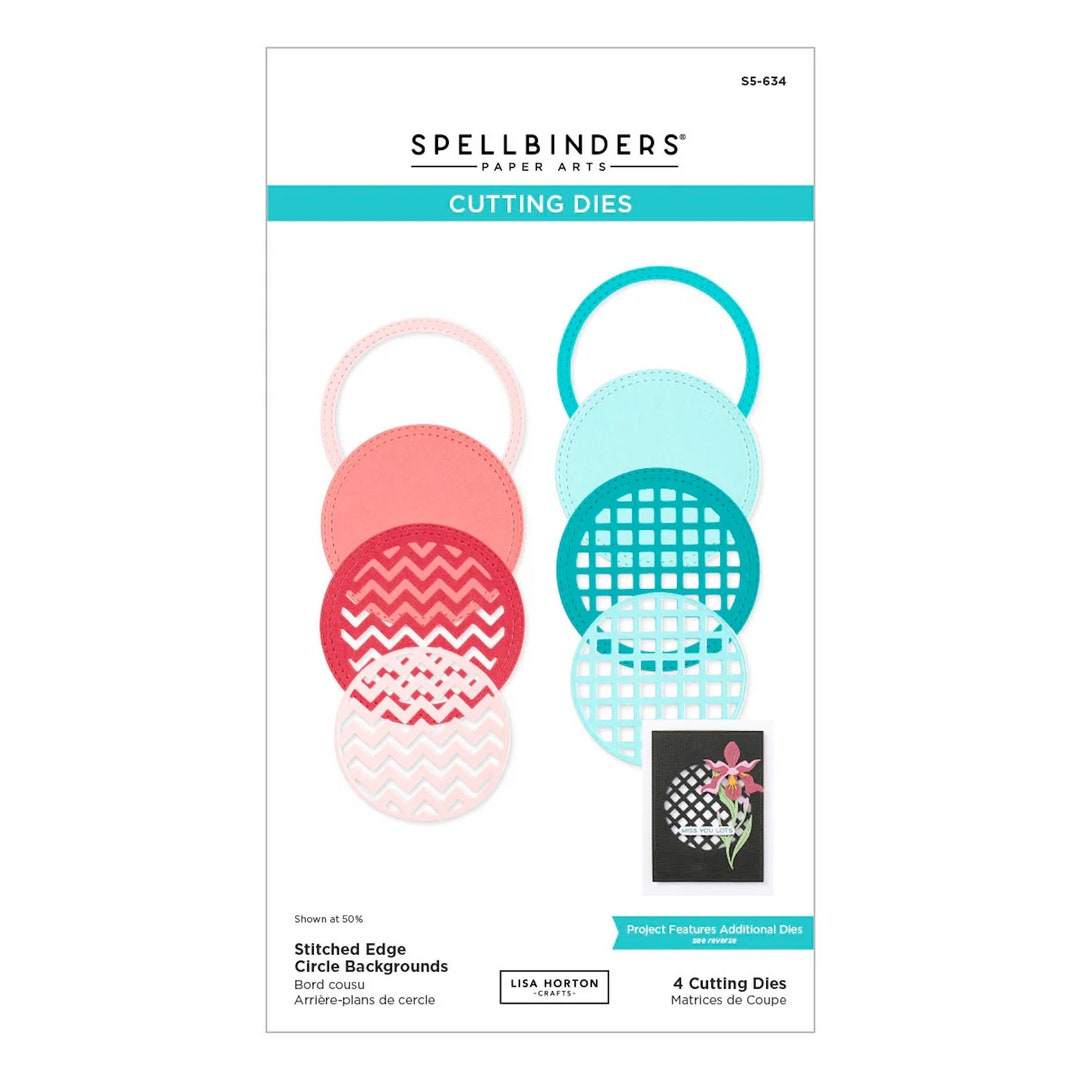 Spellbinders Stitched Edge Circle Backgrounds Etched Dies From the ...