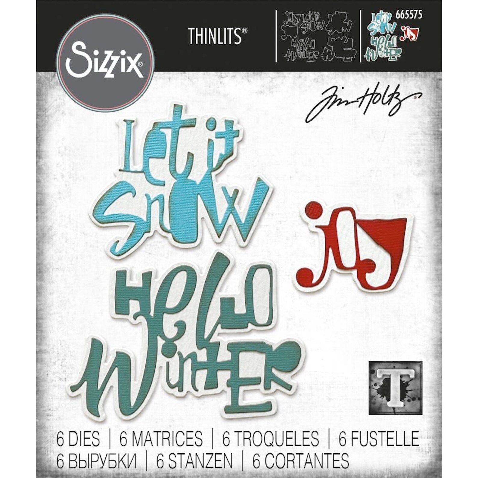 Tim Holtz Sizzix Thinlits Dies 6/pkg 665575 - Etsy