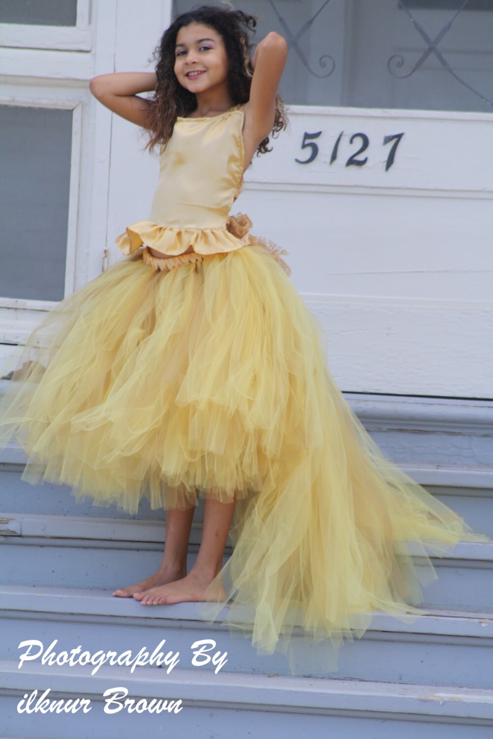 I Feel Like a Princess Shimmering Gold and Yellow Lace Vintage Dress ...