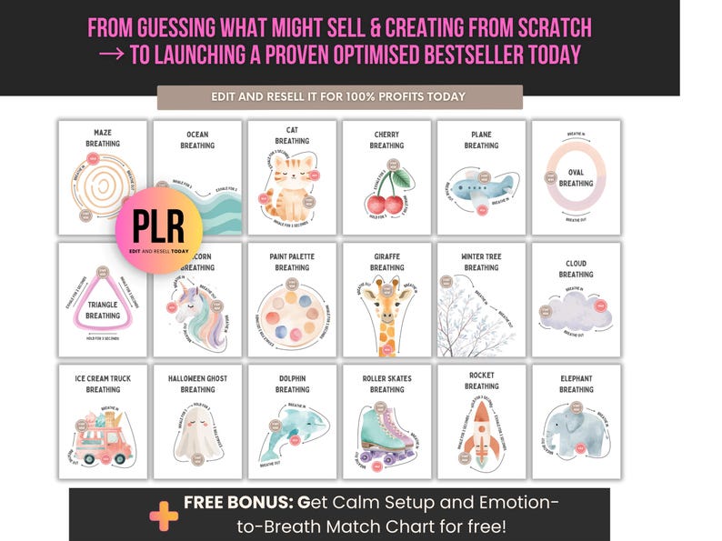 Mindfulness Breathing Cards for Kids | Calm Down Exercises (canva ...