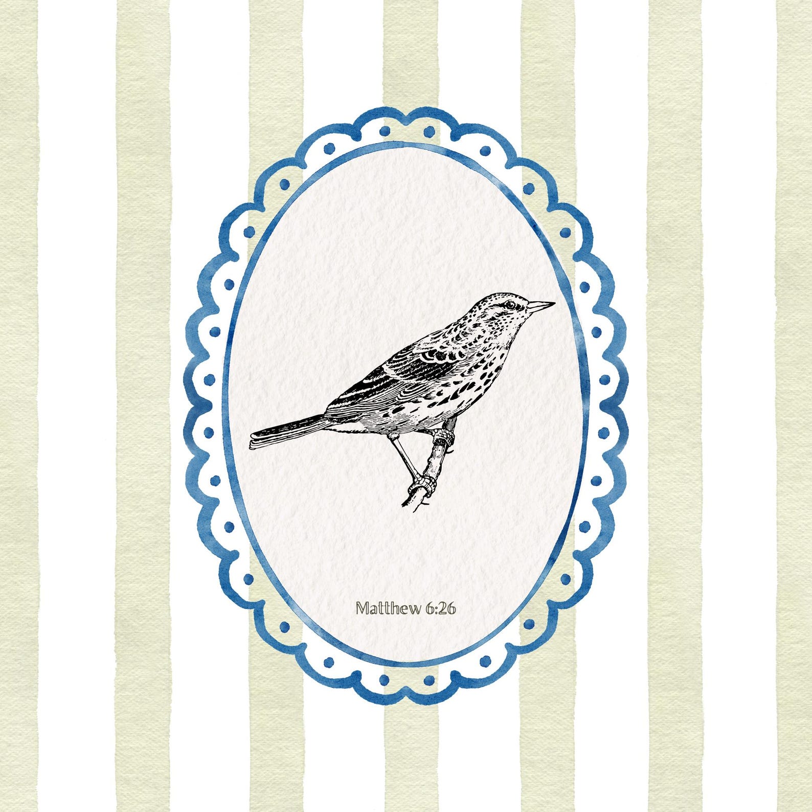 Bird of the Bible Printable Wall Art | Christian Bird Illustration ...