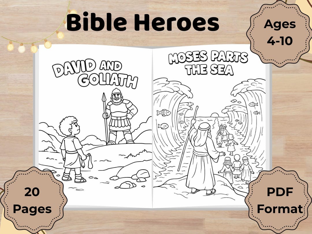 Bible Heroes Coloring Pages for Kids | Sunday School, Homeschool ...