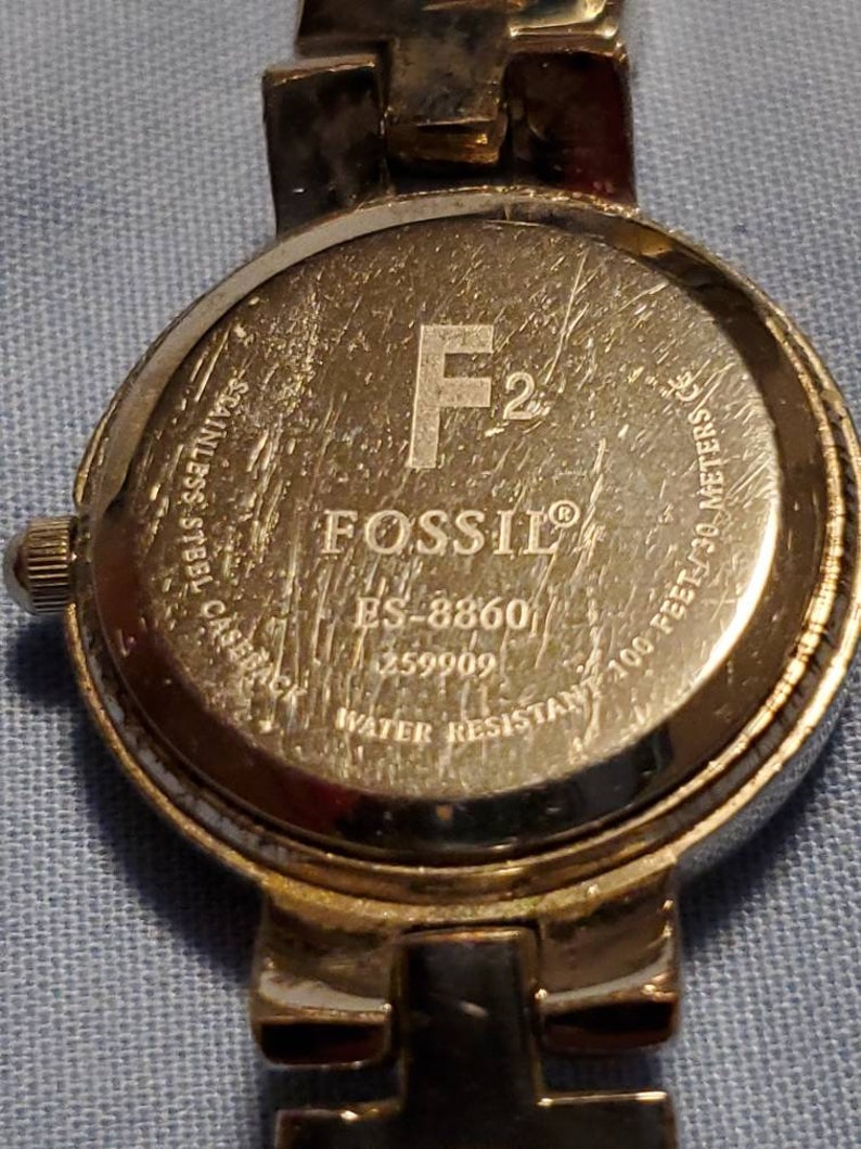 Fossil Watch New Battery Keeps Perfect Time Purple Face With a Second ...