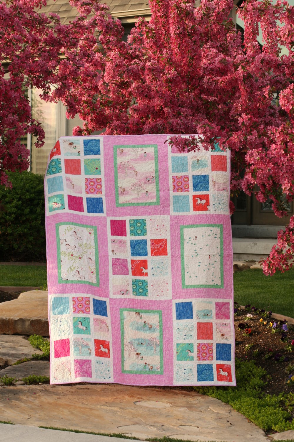 Beginner PDF Pattern Instant Download Easy Quilt Pattern Lap Quilt Fat ...