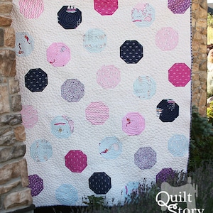 Modern PDF Quilt Pattern "dottie" Simple Throw Size Quilt Pattern - Etsy
