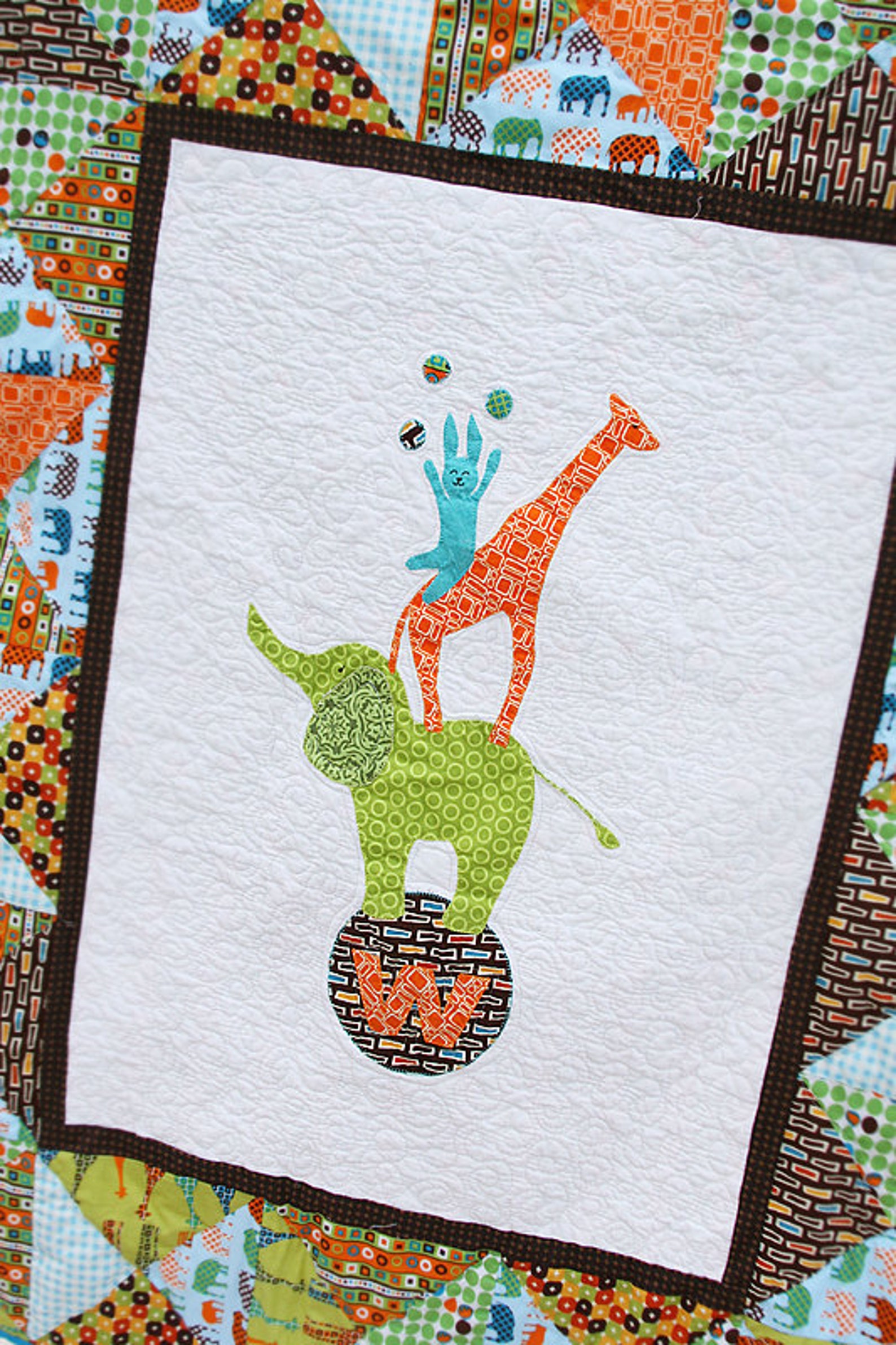 Circus Stack PDF Quilt Pattern Elephant Giraffe Bunny - Etsy