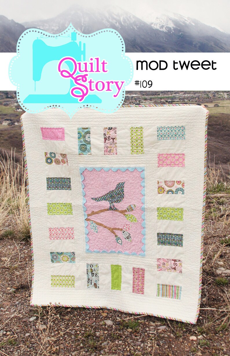 Quilt Pattern PDF Bird Easy Applique Modern Simple Baby Patterns Mod ...
