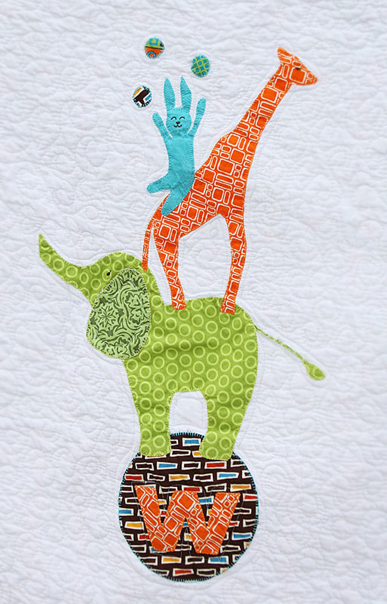 Circus Stack PDF Quilt Pattern Elephant Giraffe Bunny - Etsy