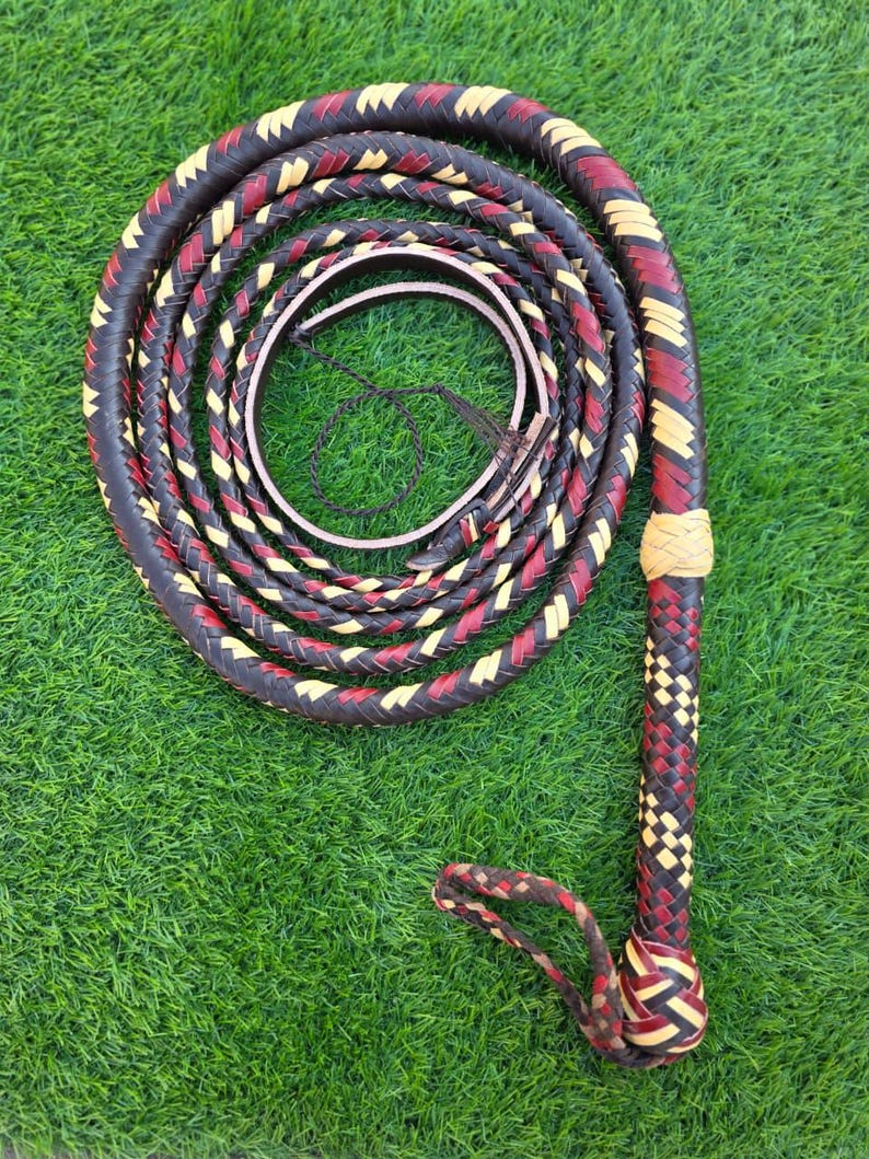 Handmade Cowhide Leather Bullwhip Indiana Jones Style - Etsy