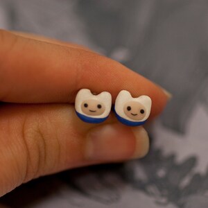 Adventure Time Finn the Human Earrings - Etsy