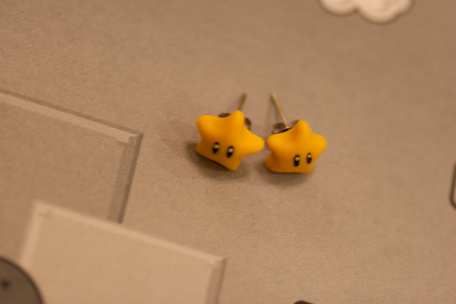 Nintendo Mario Star Earrings - Etsy