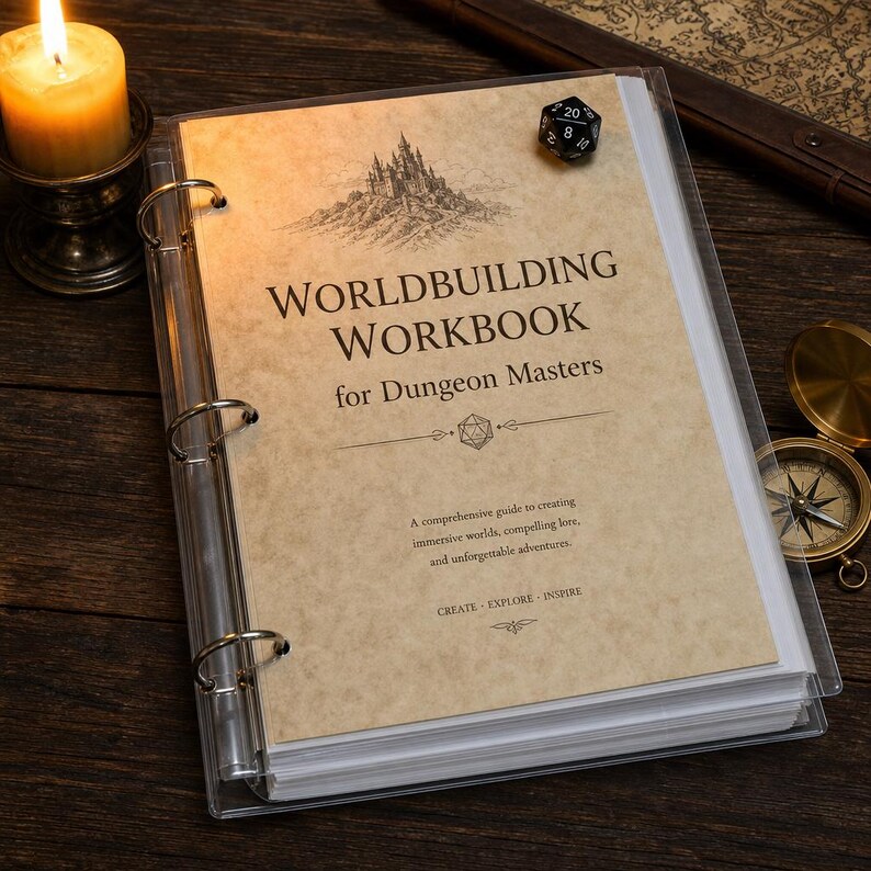 Dnd Worldbuilding Workbook Printable - 94 Page DM Campaign Planner 5e ...