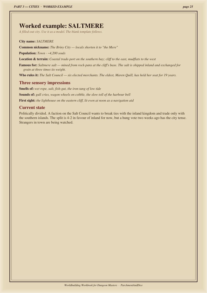 Dnd Worldbuilding Workbook Printable - 94 Page DM Campaign Planner 5e ...