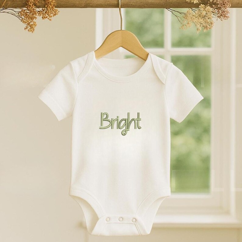 Bright Side Cursive Machine Embroidery Font, Monogram Script Alphabet ...