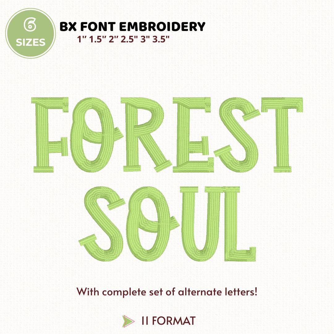 Forest Soul Cursive Machine Embroidery Font, Monogram Script Alphabet ...