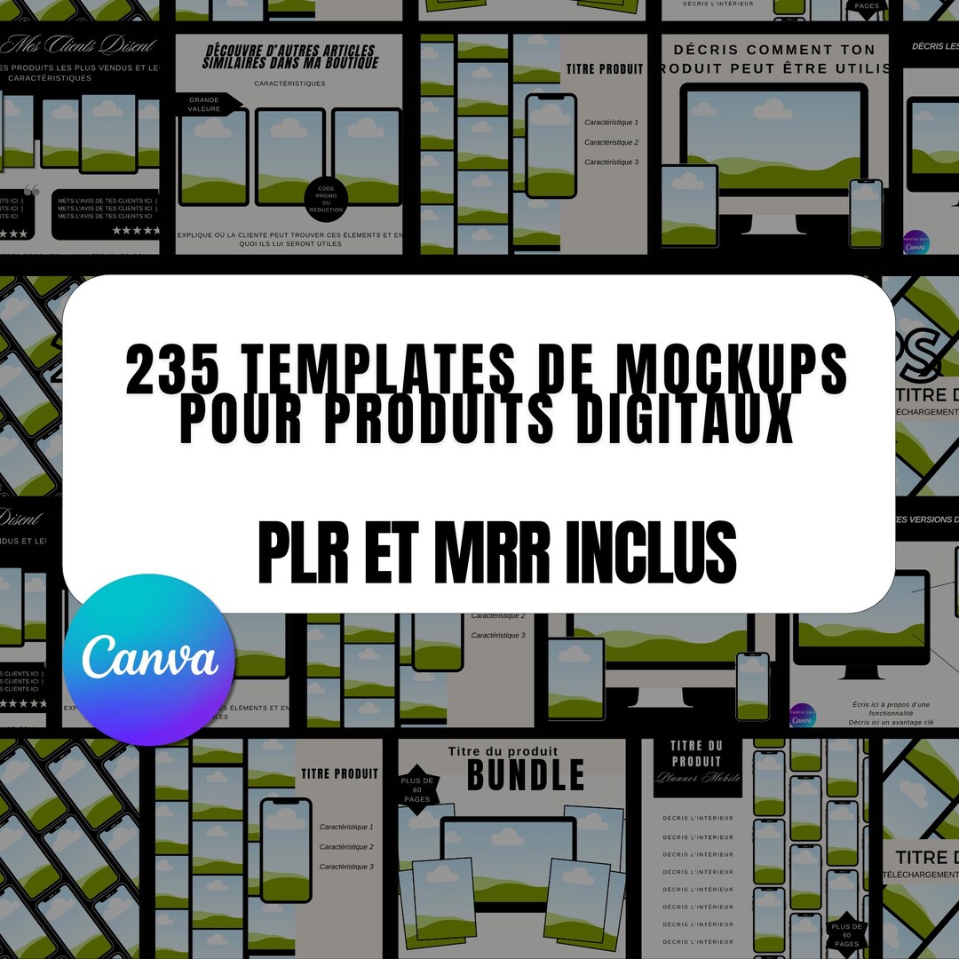 235 Canva Mockup Templates | Digital Product Mockup Pack | Etsy ...
