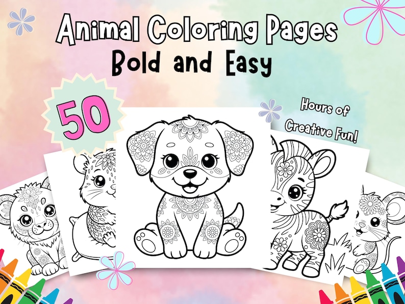 Printable Animal Coloring Pages for Kids, Fun Educational Coloring ...