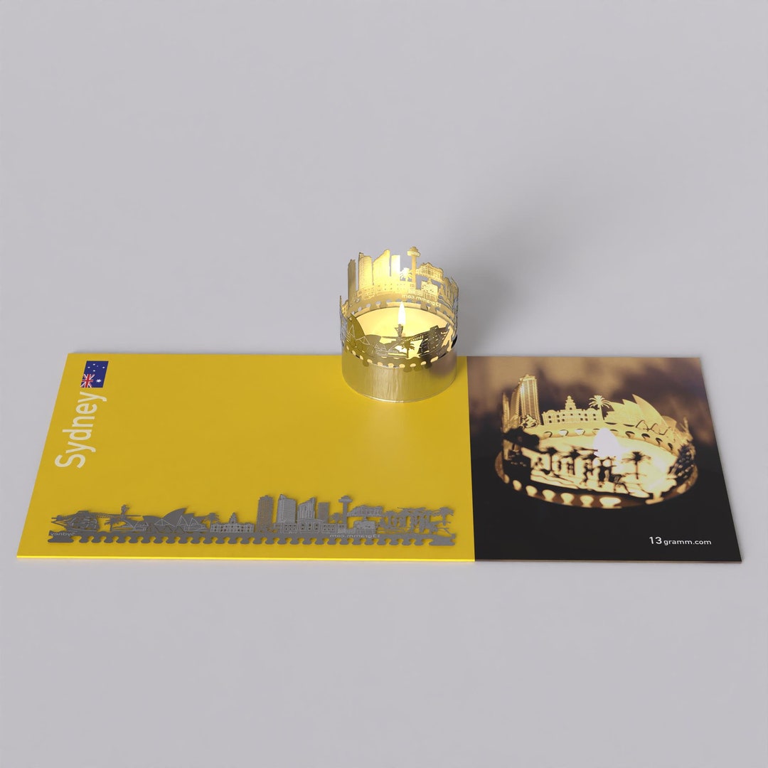 Sydney Skyline Shadow Play: Captivating Candle Attachment - Etsy